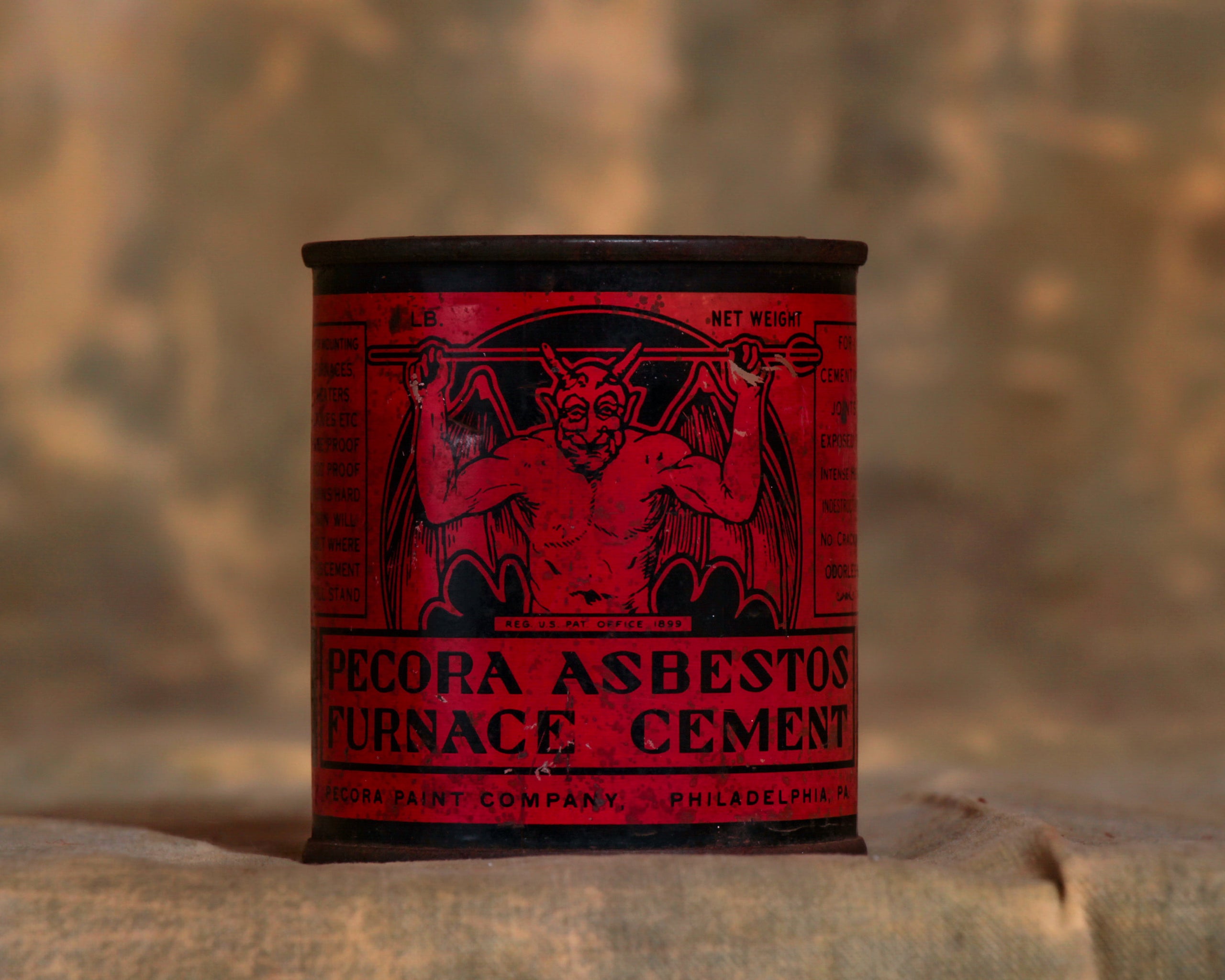 Furnace cement tin can | Heimwee Antiques