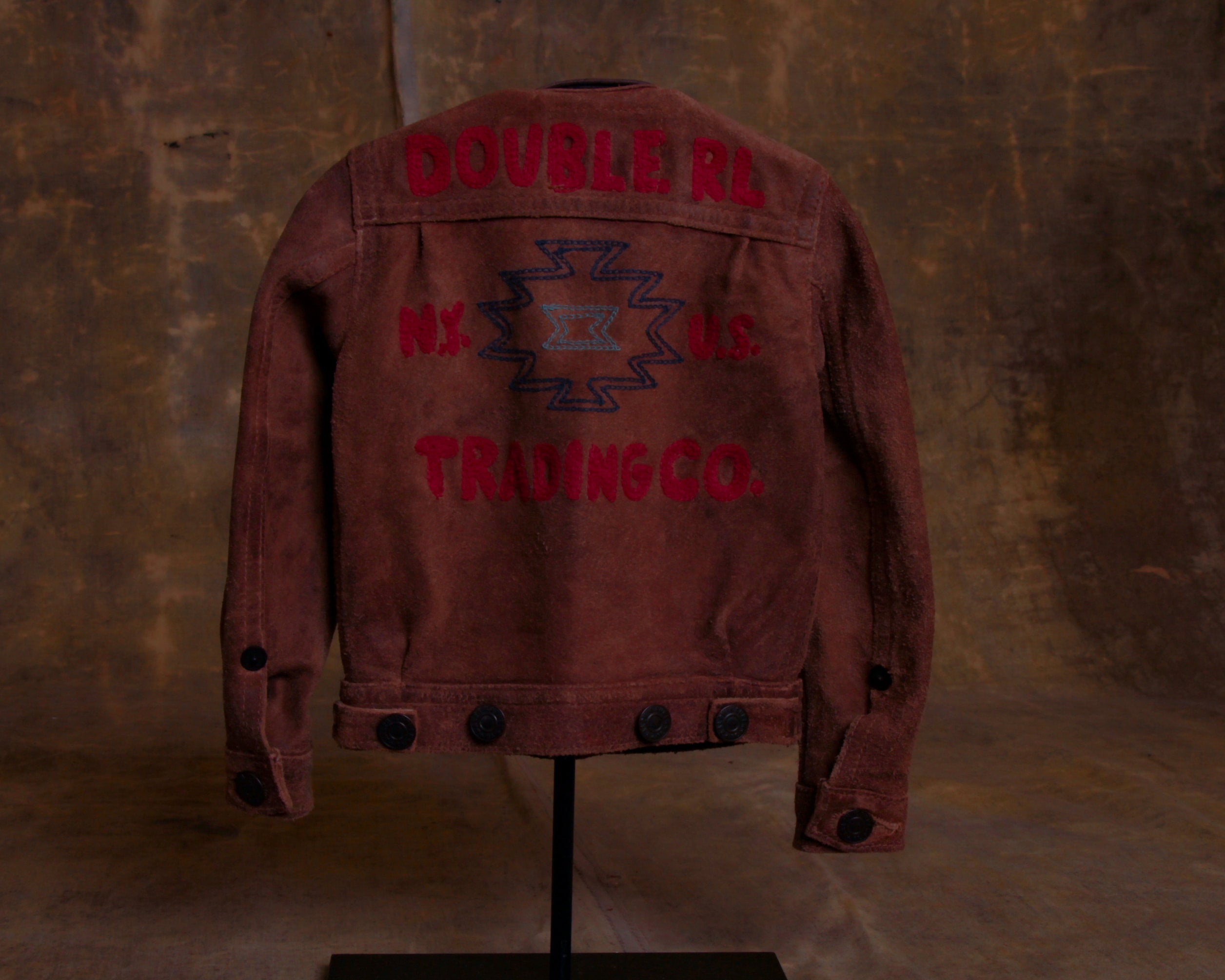 Double RL salesman sample Roughout Swede Jacket | Heimwee Antiques