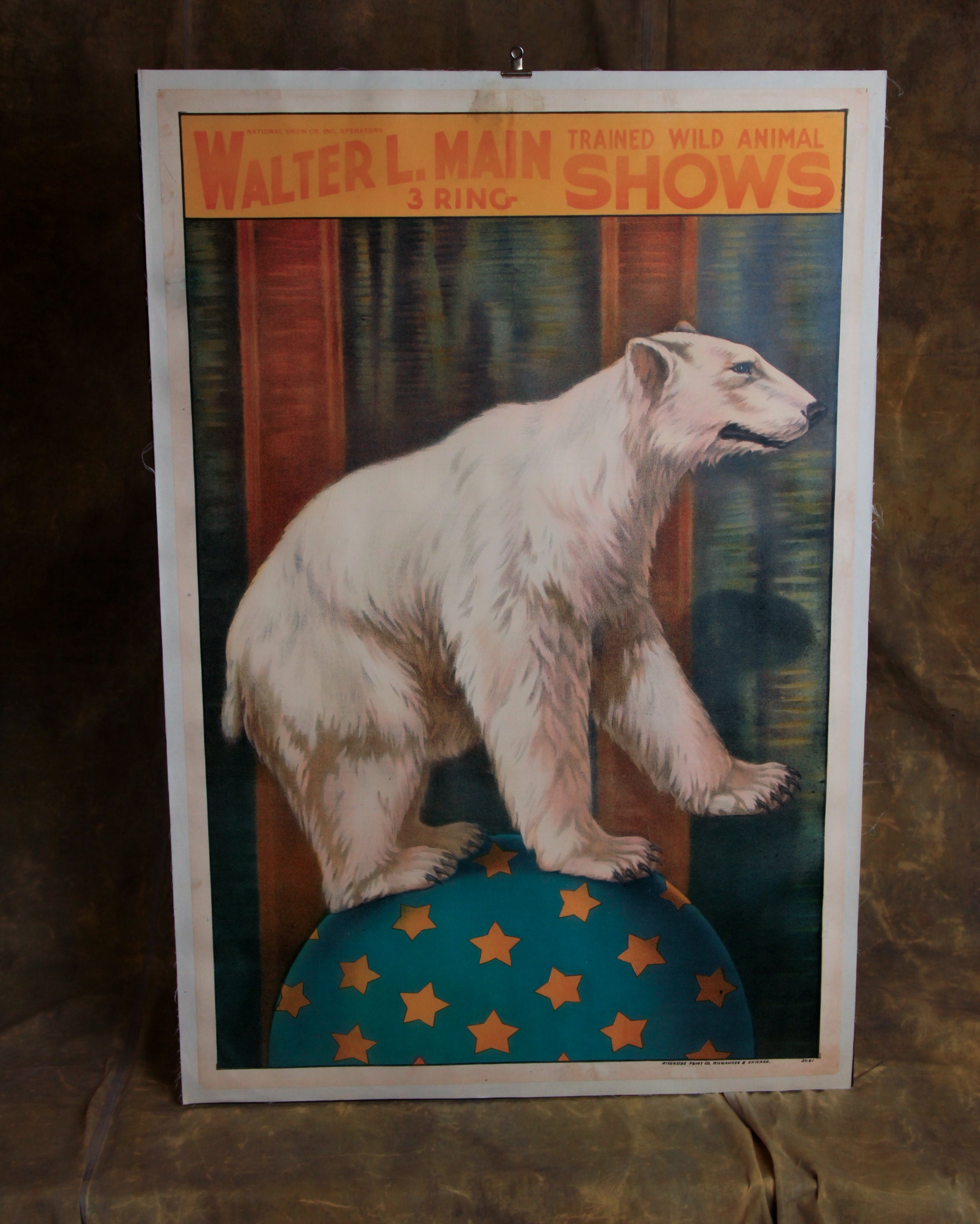 Polar Bear Circus lithograph | Heimwee Antiques